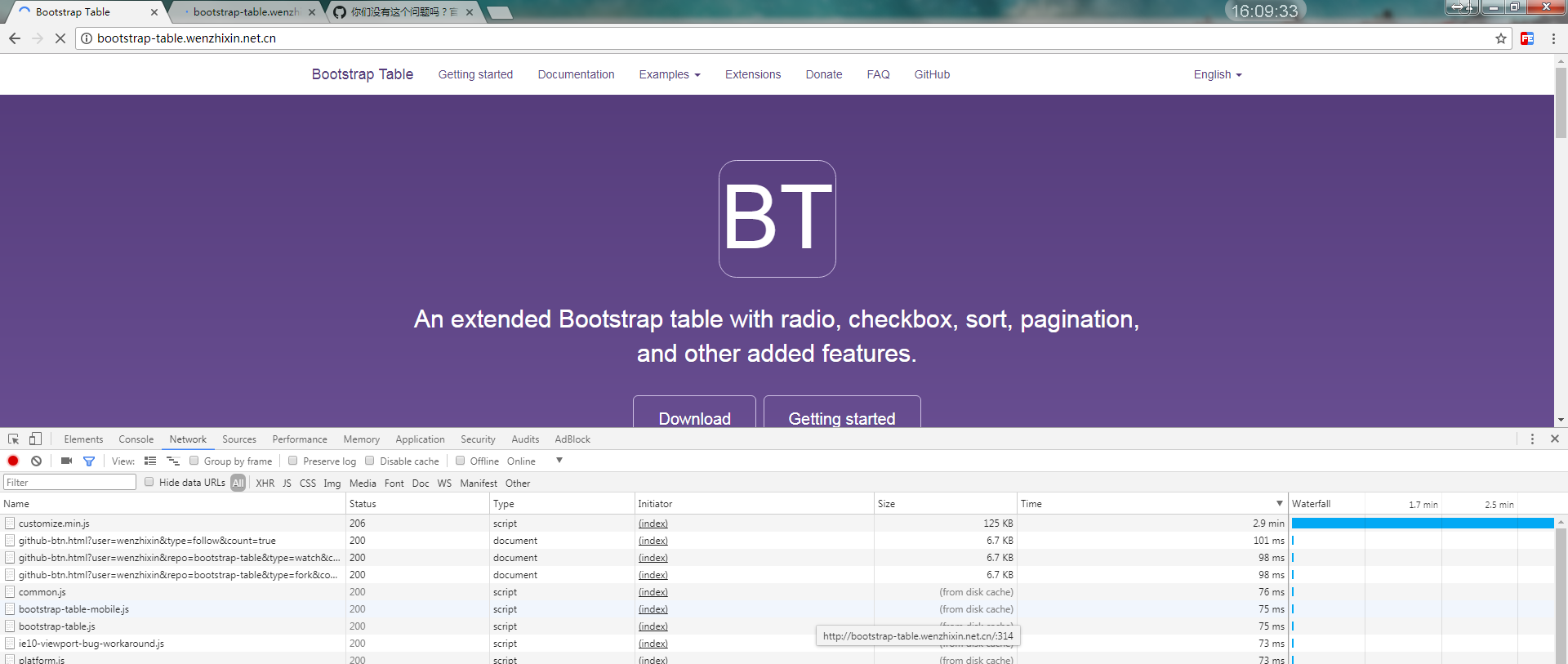 你们没有这个问题吗？官网要访问很久才能加载，基本访问不成功。 · Issue #3507 · wenzhixin/bootstrap-table · GitHub