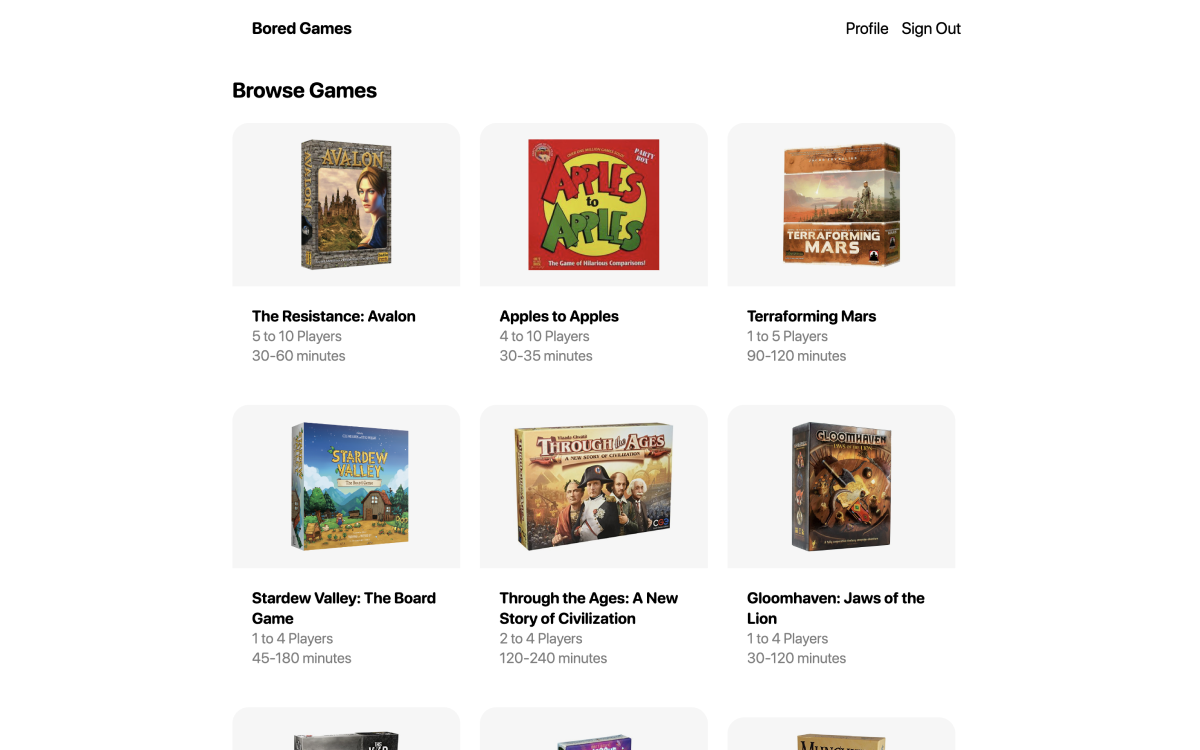 GitHub - MichaelMifsudSweeney/bored-games