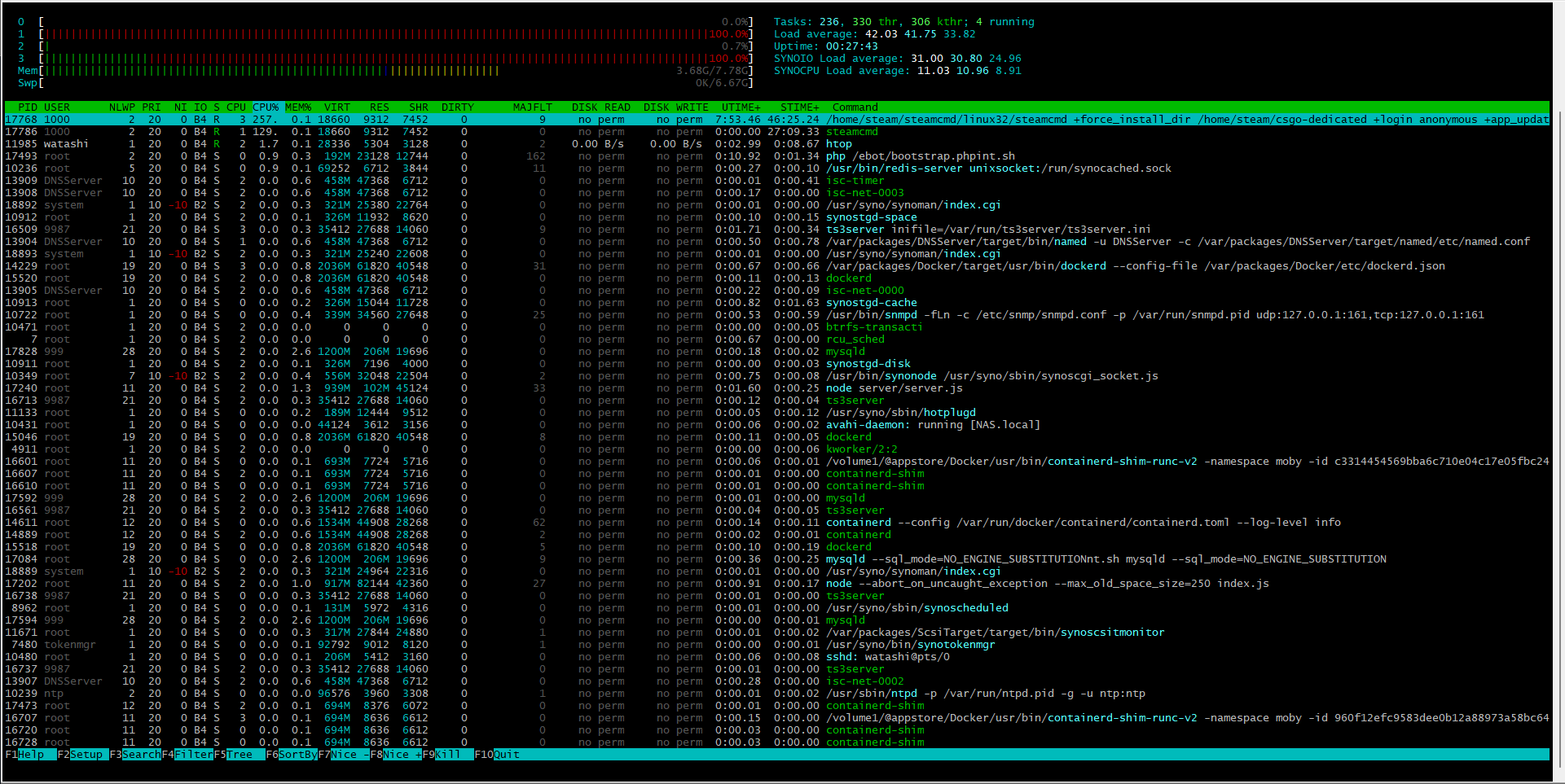 100% CPU Usage can't kill container · Issue #90 · CM2Walki/CSGO · GitHub