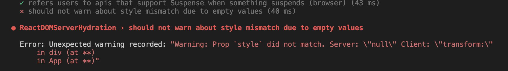 Bug Empty Style Attribute On Server Causes Hydration Mismatch · Issue 26135 · Facebook React