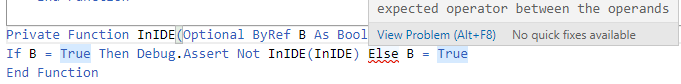 Inide Problem One Liner Syntax · Issue 205 · Twinbasic Twinbasic