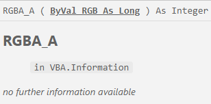 VBA.Information.RGBA() function · Issue #408 · twinbasic/twinbasic · GitHub