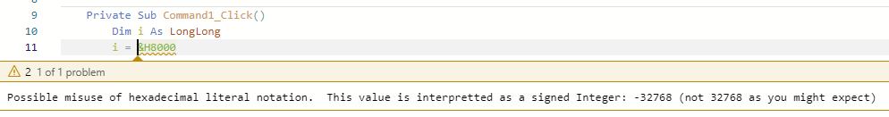 Wrong error text for misuse of hexadecimal literal notation · Issue #1613 · twinbasic/twinbasic ...