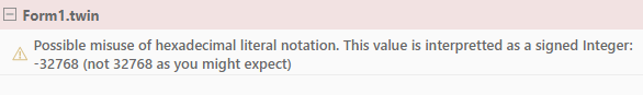 Wrong error text for misuse of hexadecimal literal notation · Issue #1613 · twinbasic/twinbasic ...