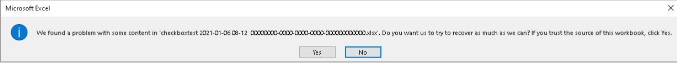 Adding checkboxes AND ExcelTable onto a sheet results in corruption · Issue #268 ...