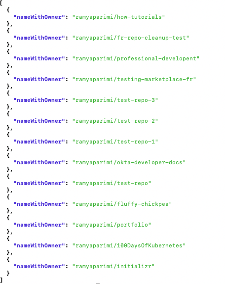 Export List of GitHub Repositories into a .txt File