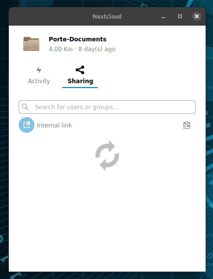 [Bug]: 3.7.1 Fileshare dialogue stuck · Issue #5411 · nextcloud/desktop · GitHub