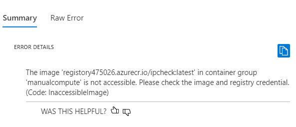 Lab 05: Unable to manually deploy a container image to Container ...