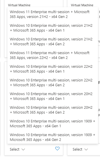 Unable To Find Vm Image Windows 10 Enterprise Multi Session Version 2004 Microsoft 365 Apps