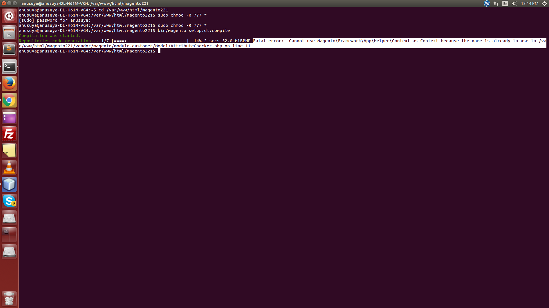 di:compile issue on magento2.2.1 fresh installation · Issue #12339 · magento/magento2 · GitHub