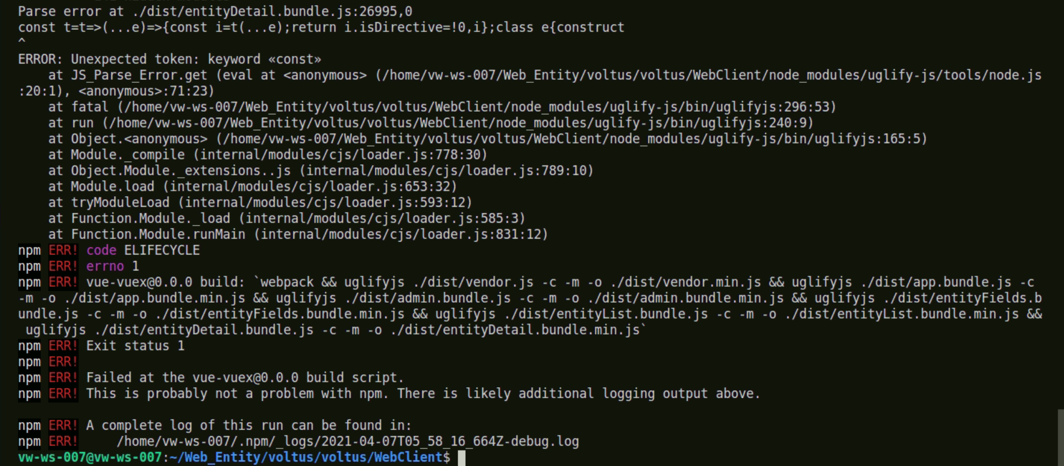 ERROR: Unexpected token: keyword «const» · Issue #256 · neuronetio/gantt-schedule-timeline ...