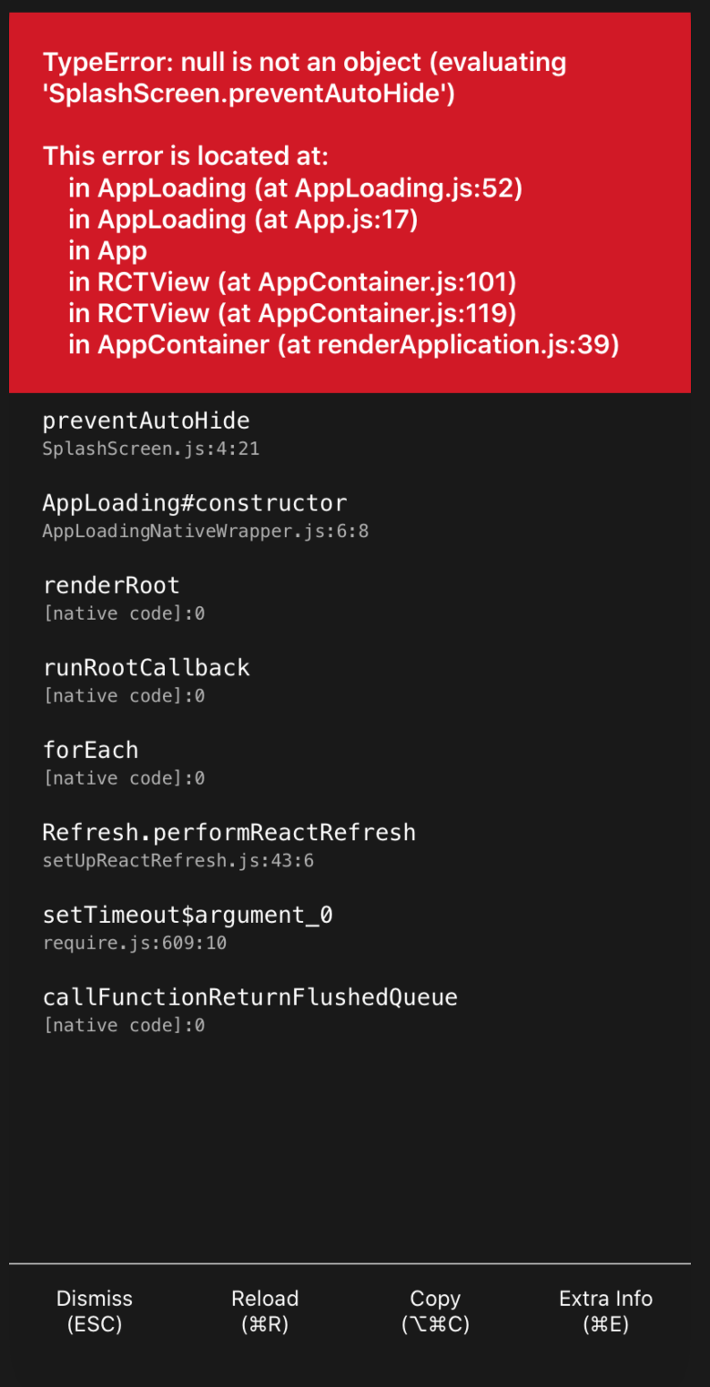 Using Apploading In Bare Workflow Results In Confusing Splashscreen Error · Issue 7718 · Expo