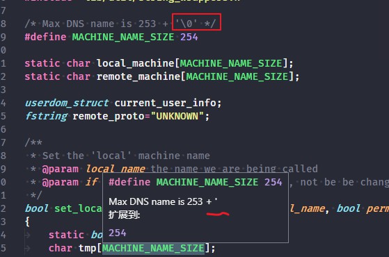 When the comment contains \0, the prompt in the floating box will be ...