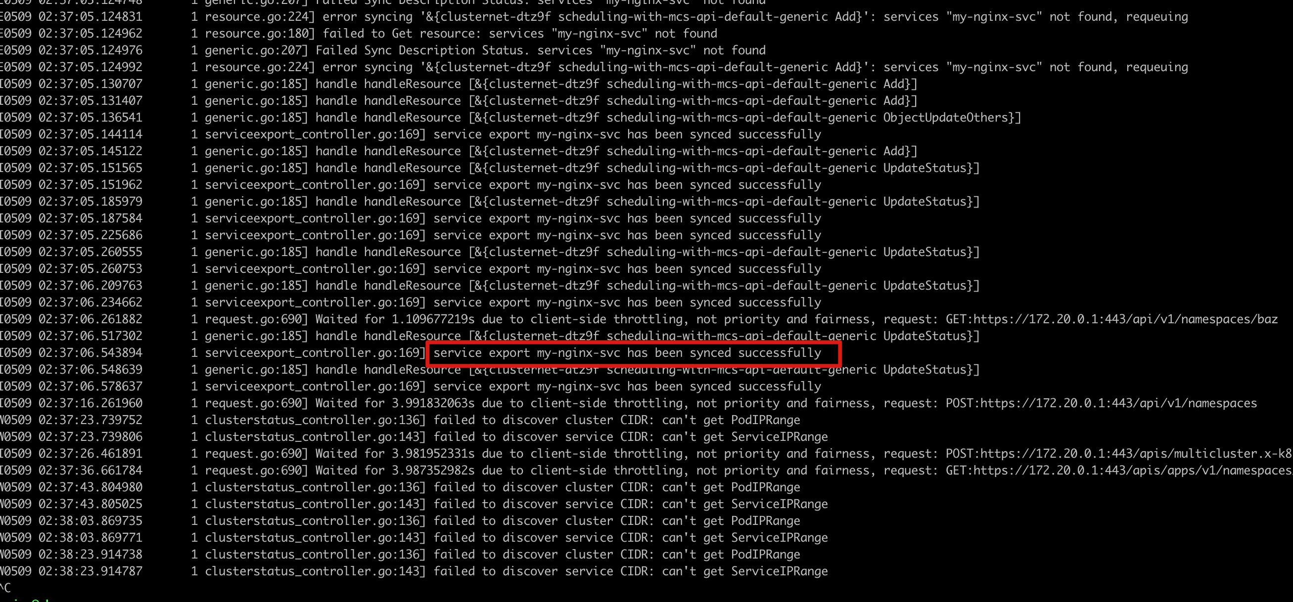 the example/scheduling-with-mcs-api doesn't work · Issue #678 · clusternet/clusternet · GitHub