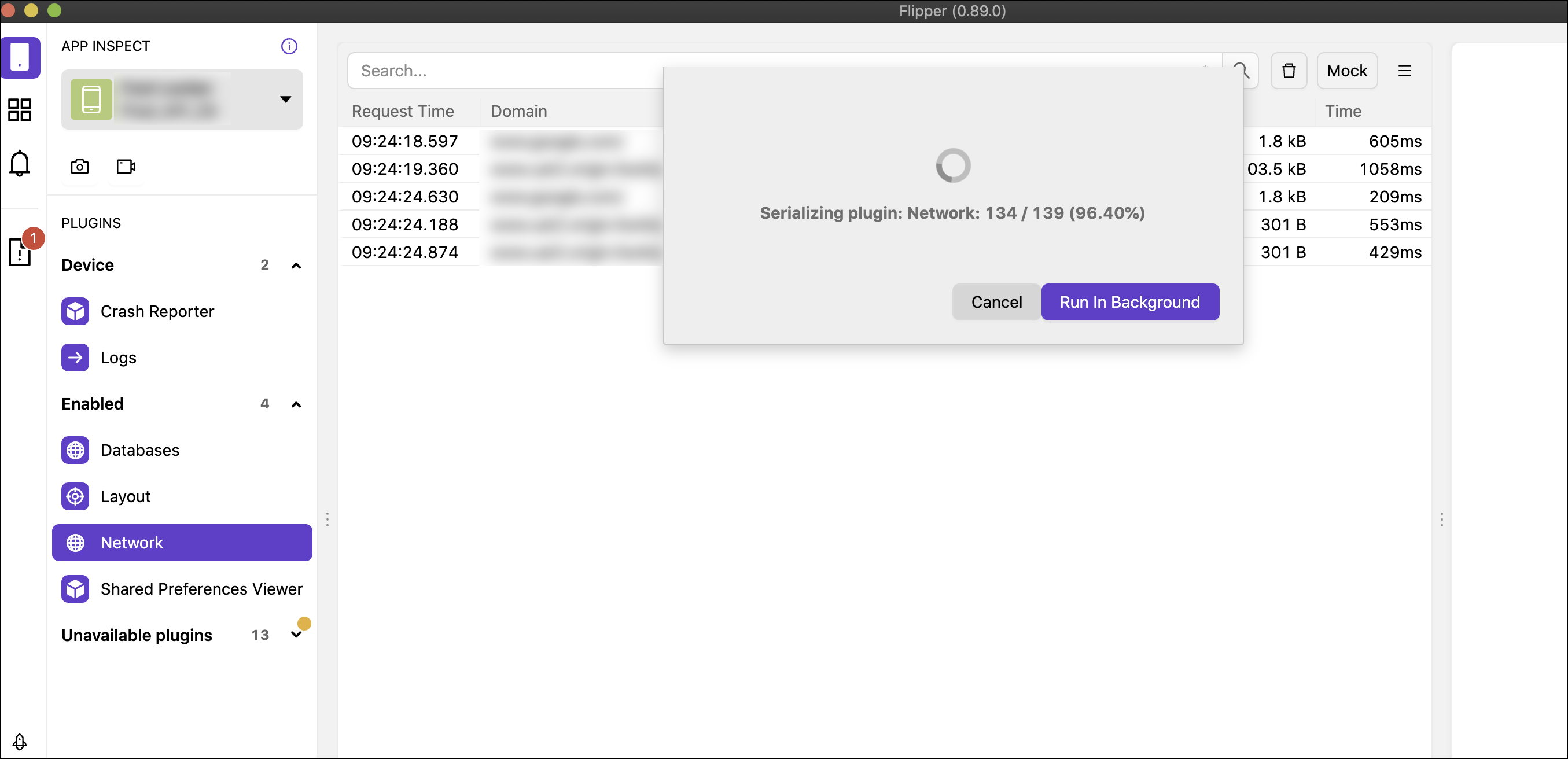 Network Plugin Flipper Hangs When Exporting Network Calls · Issue 2308 · Facebookflipper · Github