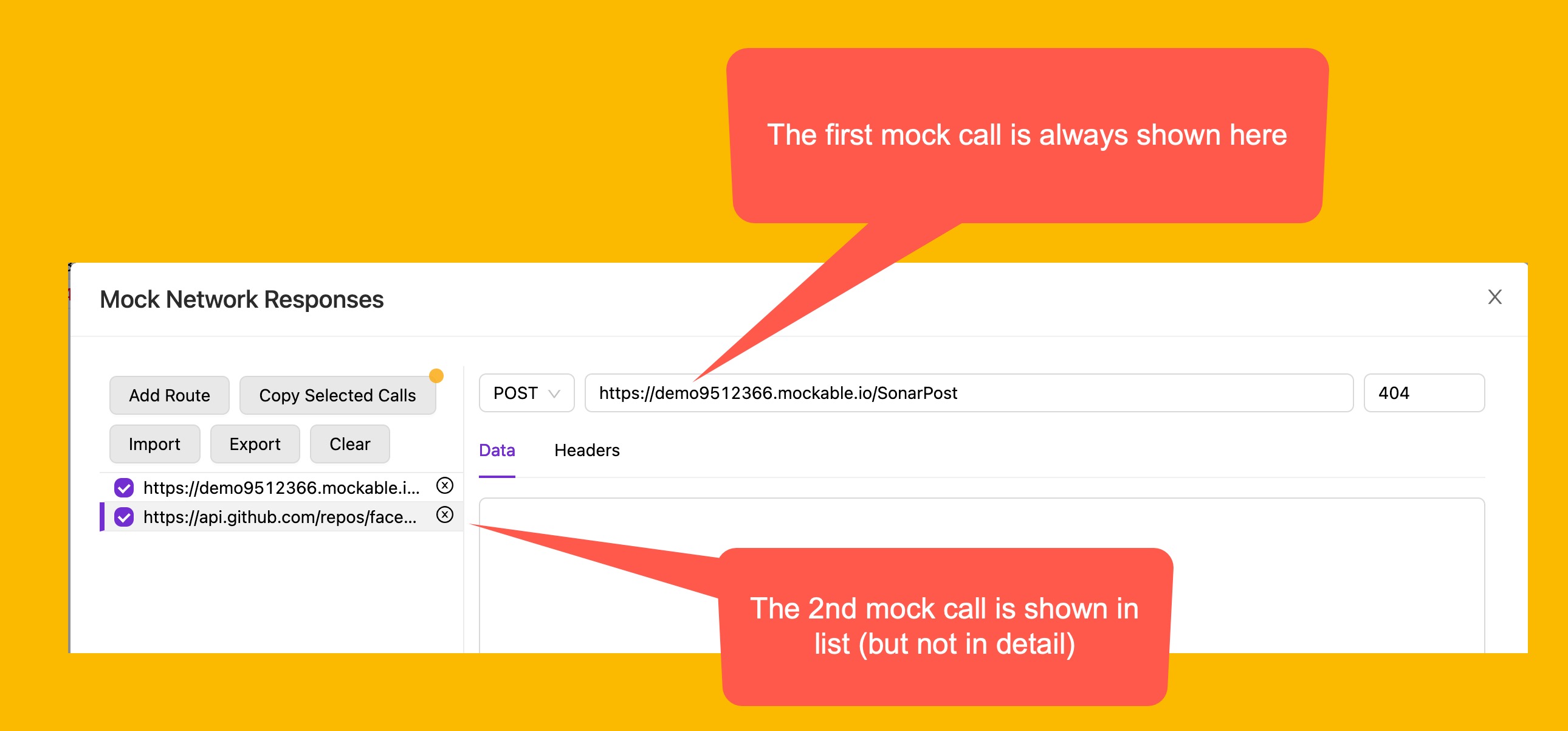 Network Plugin Mock Network Responses Copy Selected Calls Broken · Issue 2549 · Facebook 