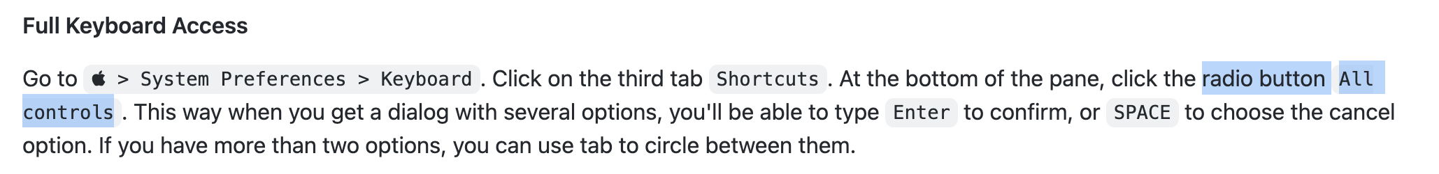 [Mac set up] No radio button for macOS settings->Full Keyboard Access · Issue #381 · lewagon ...