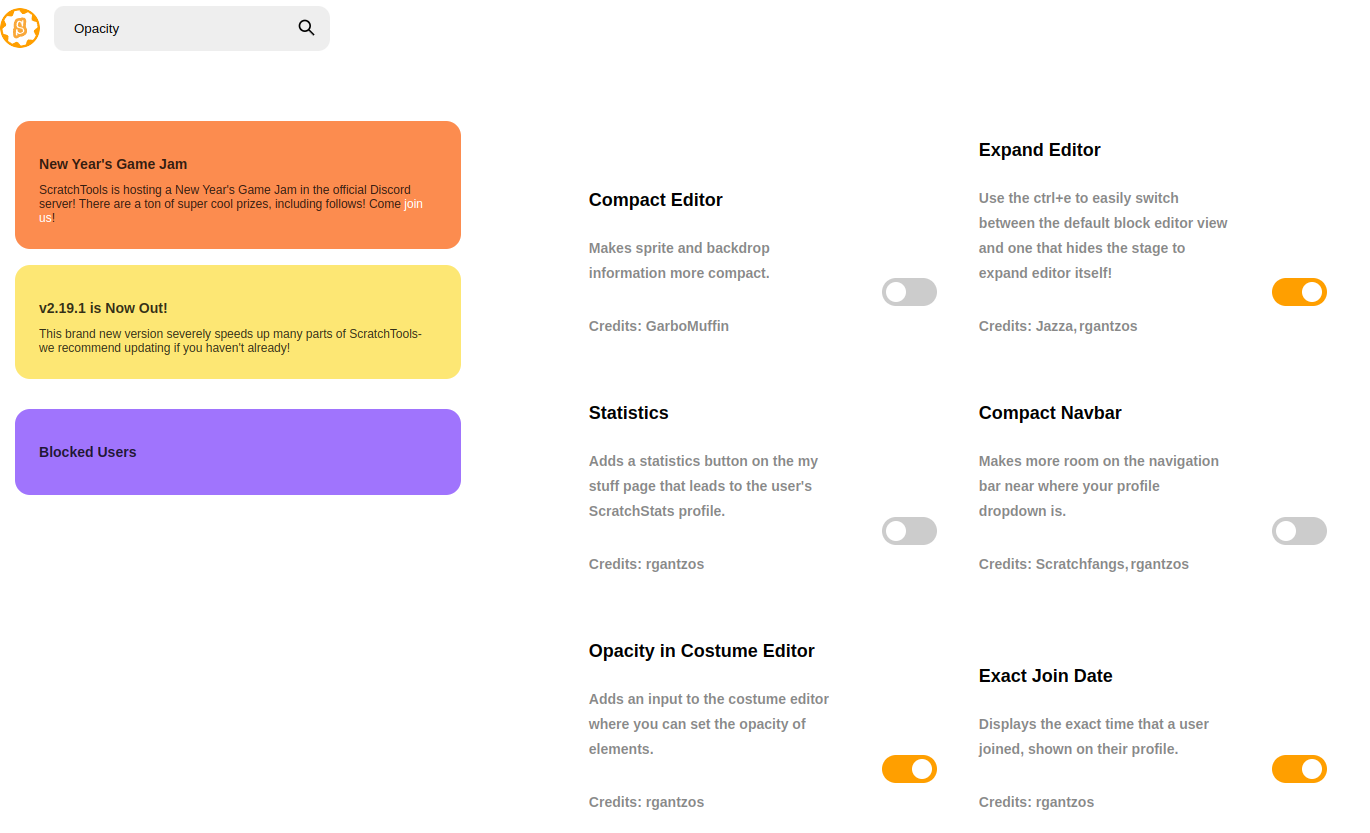 Settings Page Search Is Not Good · Issue 301 · Stforscratchscratchtools · Github