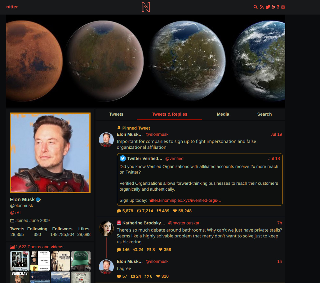 Tweets tab on user profiles doesn't show recent tweets · Issue #962 · zedeus/nitter · GitHub