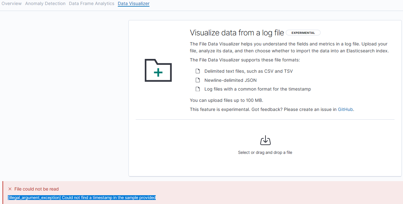 Unable To Import Data Due To Unable Find Timestamp · Issue 58084 