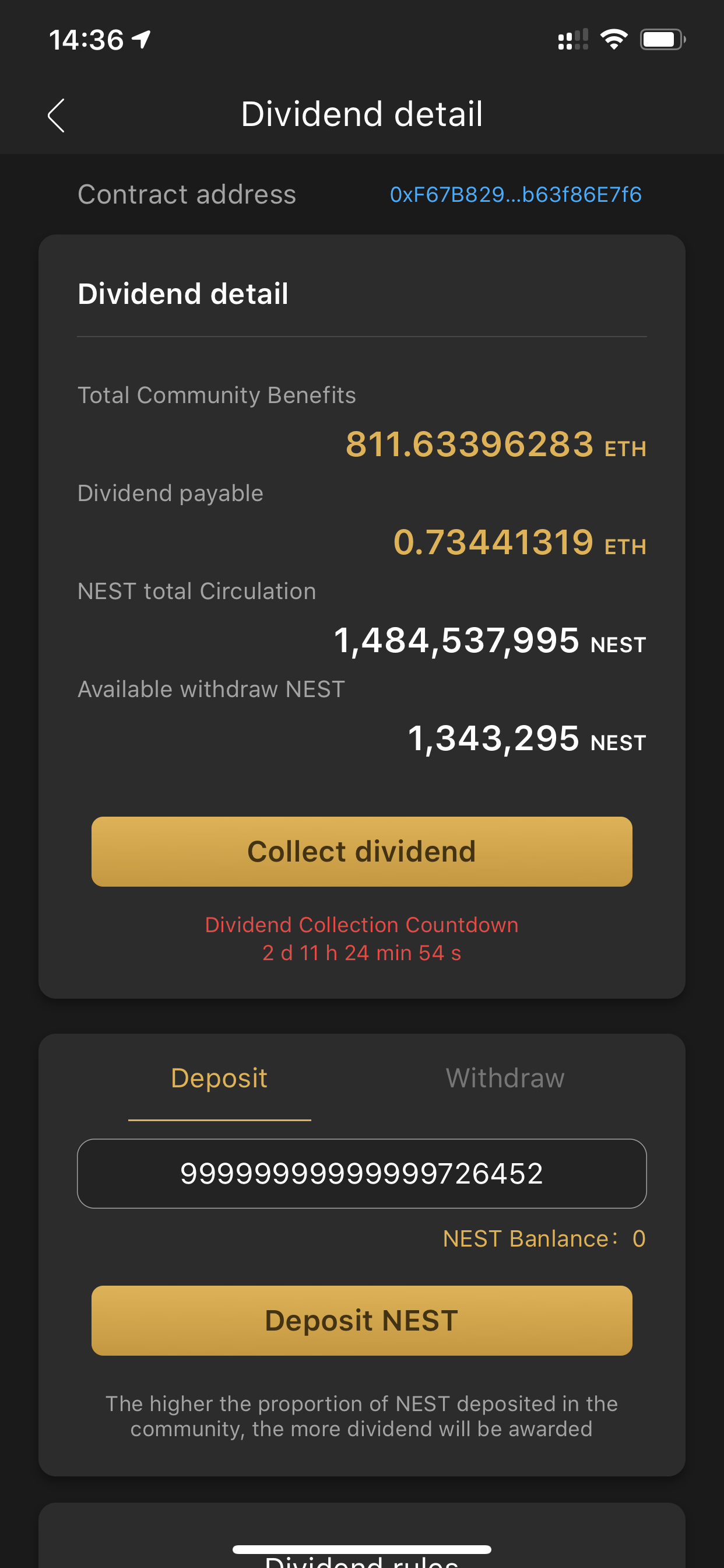 Nest Dividend time calculation is wrong · Issue #83 · SmartTokenLabs/TokenScript-Examples · GitHub