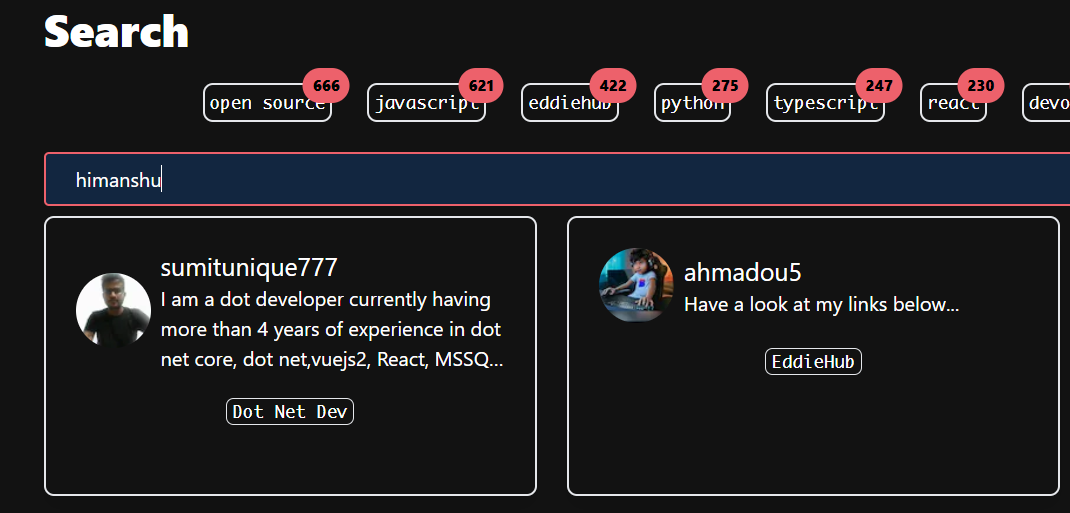 [FEATURE] Add loader in the Search page when user search for user · Issue #9654 ...