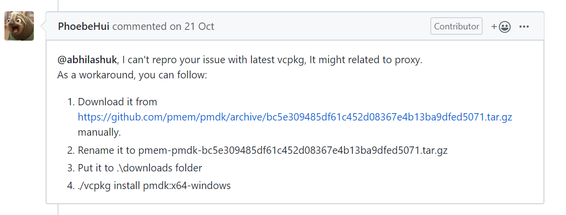 [pmdk : x64-windows] build failure · Issue #9086 · microsoft/vcpkg · GitHub
