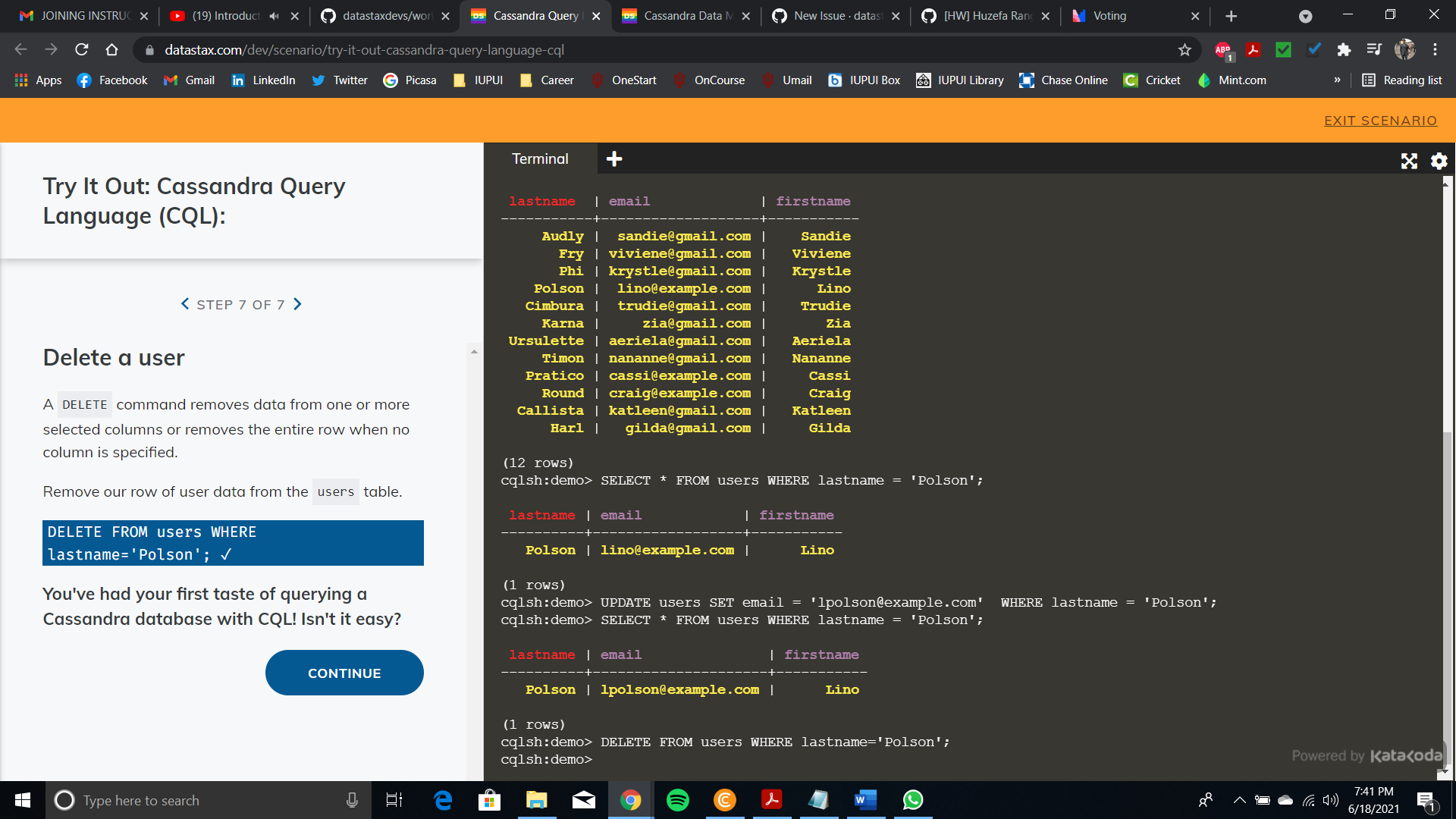 [HW] Huzefa Rangwala · Issue #191 · datastaxdevs/workshop-intro-to-cassandra · GitHub