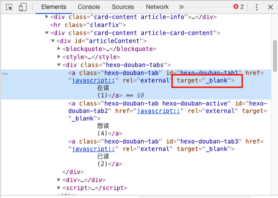 点击链接会打开一个空白页 · Issue #58 · mythsman/hexo-douban · GitHub