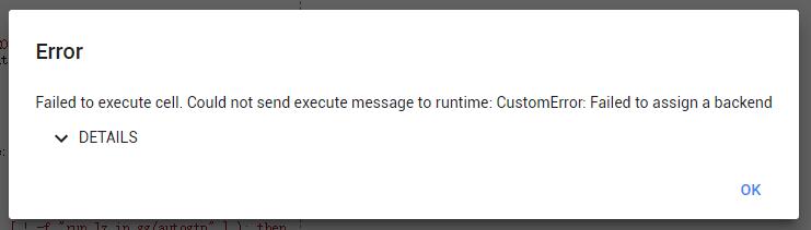 No GPU available · Issue #138 · googlecolab/colabtools · GitHub