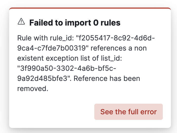 [security Solution] Rules Import Fails If More Than One Rule Have Exceptions · Issue 143864