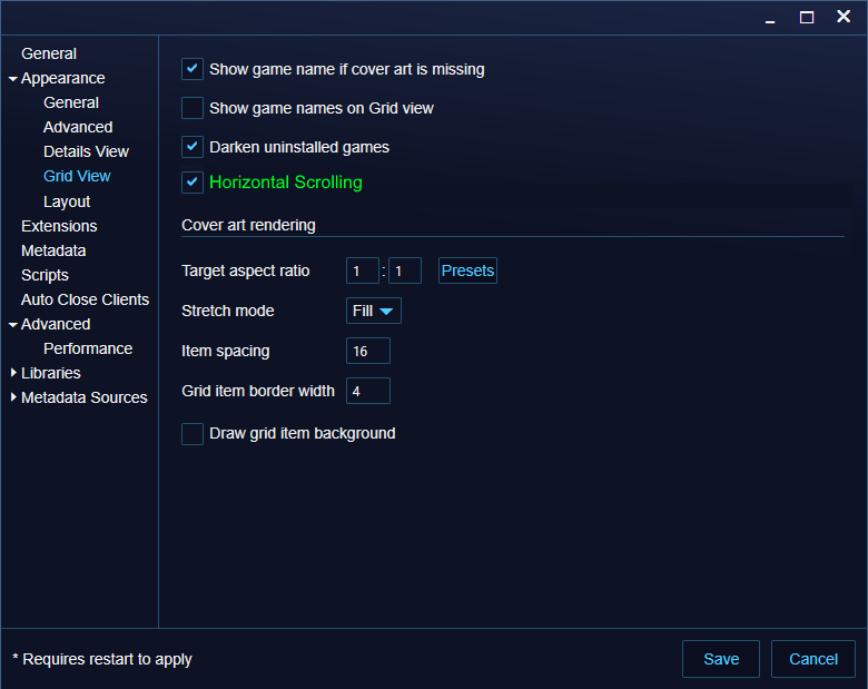 Desktop Grid Horizontal Scrolling · Issue #1768 · JosefNemec/Playnite ...