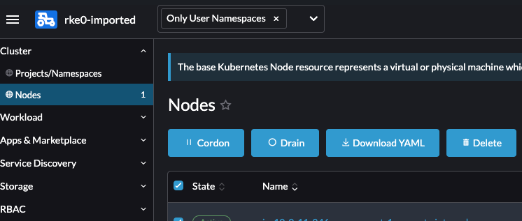 Bring Back The Ability To Draincordon Upstream Cluster Nodes In 26 · Issue 6641 · Rancher