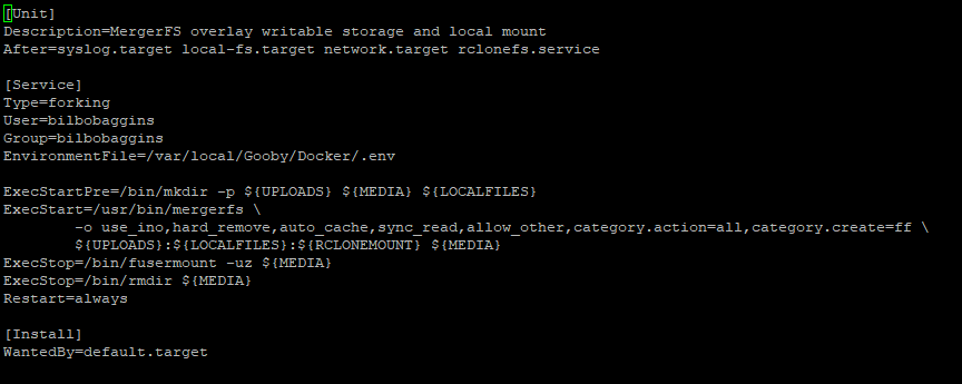 Job for rclonefs.service failed with System Cleanup · Issue #186 · TechPerplexed/Gooby · GitHub