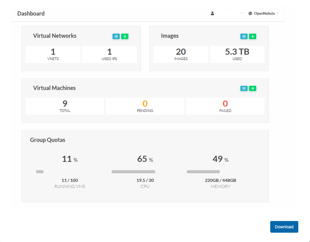 [FSunstone] Show the user quota from the dashboard · Issue #5807 · OpenNebula/one · GitHub