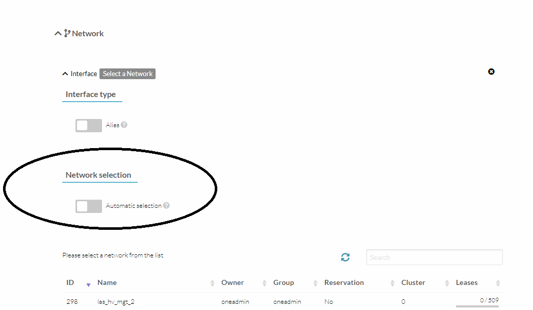 Disable Network "Automatic selection" on VM template instantiation screen · Issue #3102 ...
