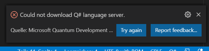 Could not download Q# language server. · Issue #498 · microsoft/qsharp-compiler · GitHub