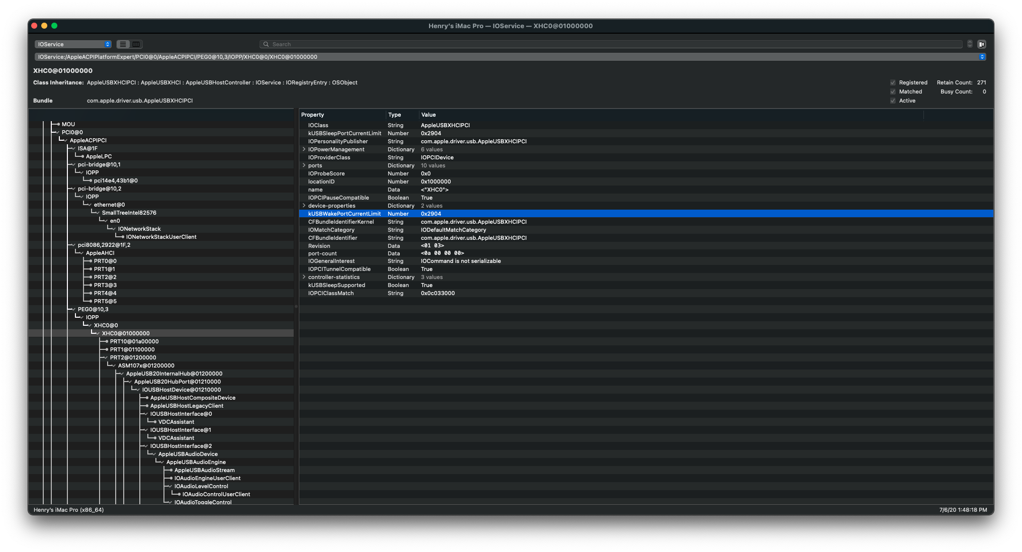 OpenCorePkg commit: 57f4824a8e4d0f8bfcadff310c58f1be6c5ea330 doesn't load USBX power properties ...