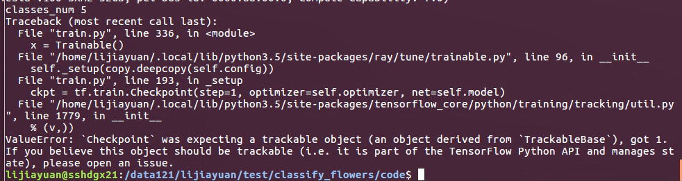 [tune]Failed to tf.train.Checkpoint inside of the Trainable. · Issue #6597 · ray-project/ray ...