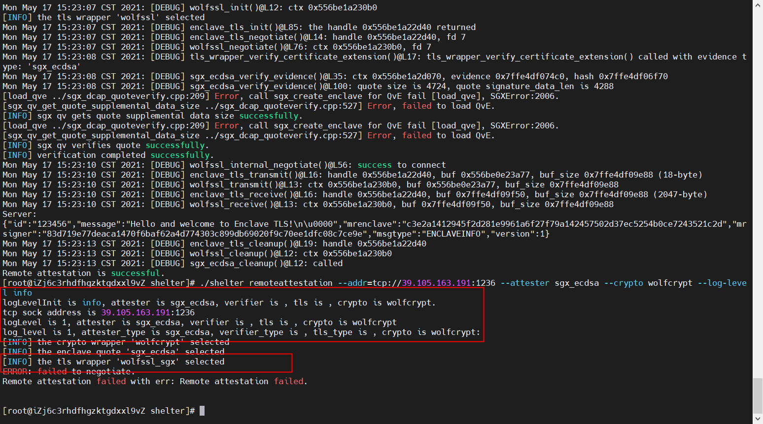 shelter: fix the wrong tls wrapper selection in non-SGX centos 8.2 · Issue #1009 · inclavare ...