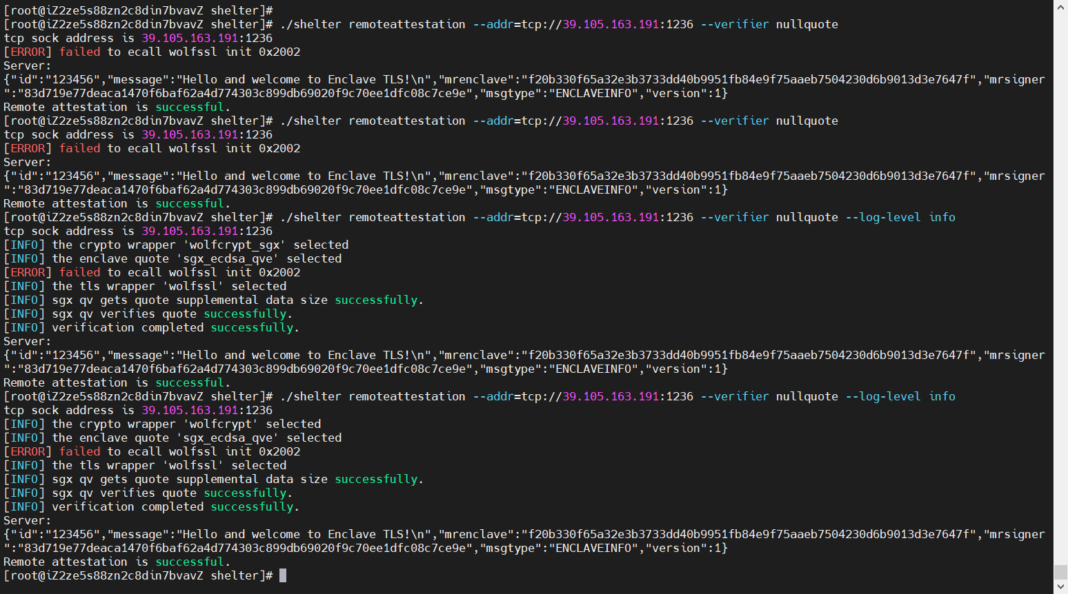 CI/CD: run shelter for null quote error(ERROR: failed to cleanup) · Issue #986 · inclavare ...