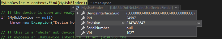 context.Find(MyUsbFinder) doesn't find device, though context.List() does · Issue #131 ...