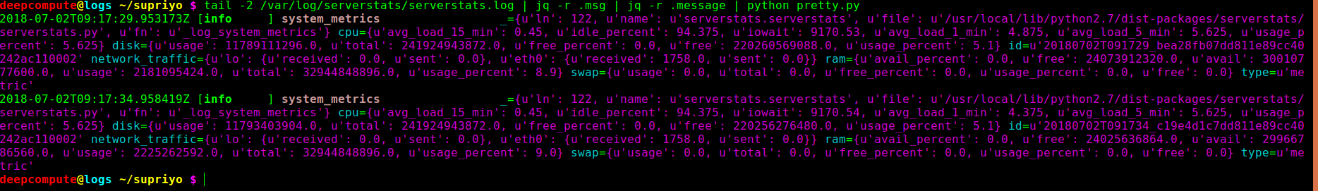 #Feature: Auto json conversion using pipe(|). · Issue #68 · deep-compute/basescript · GitHub