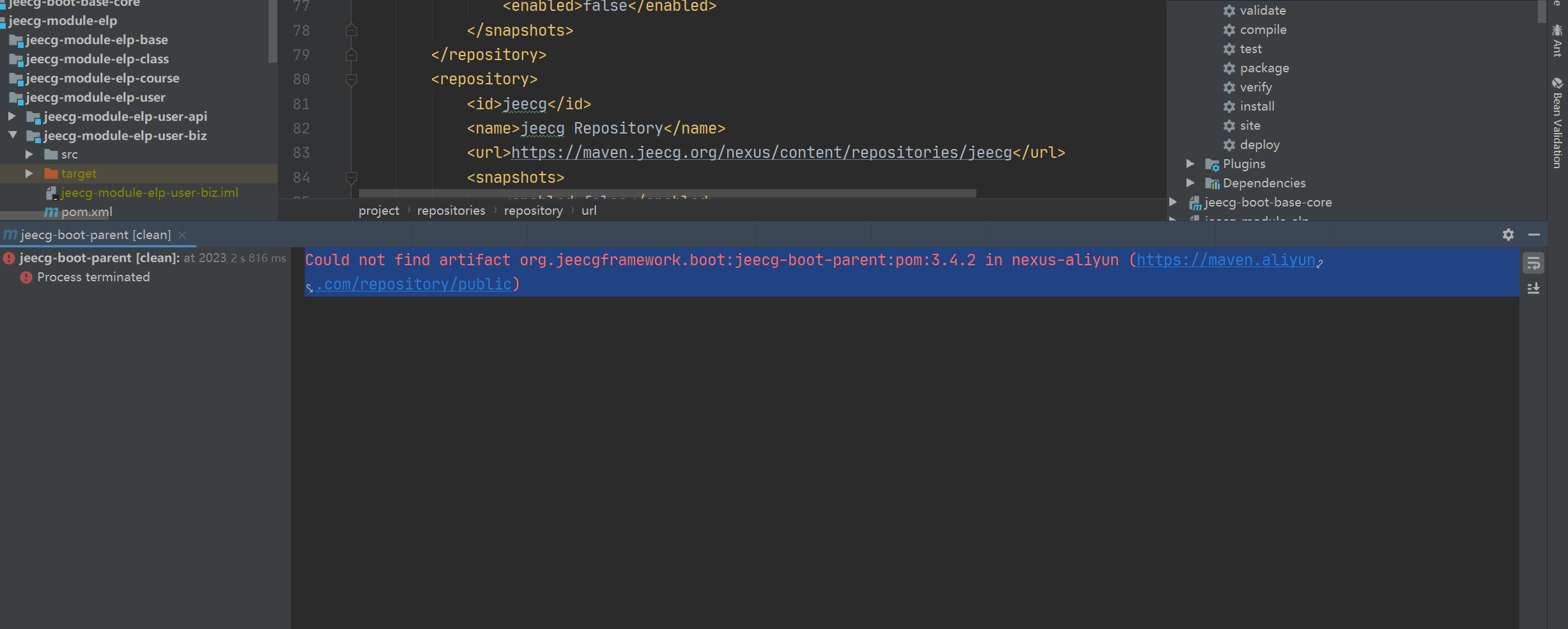 jeecg-boot-parent 3.4.2 打包出现问题 · Issue #4768 · jeecgboot/JeecgBoot · GitHub