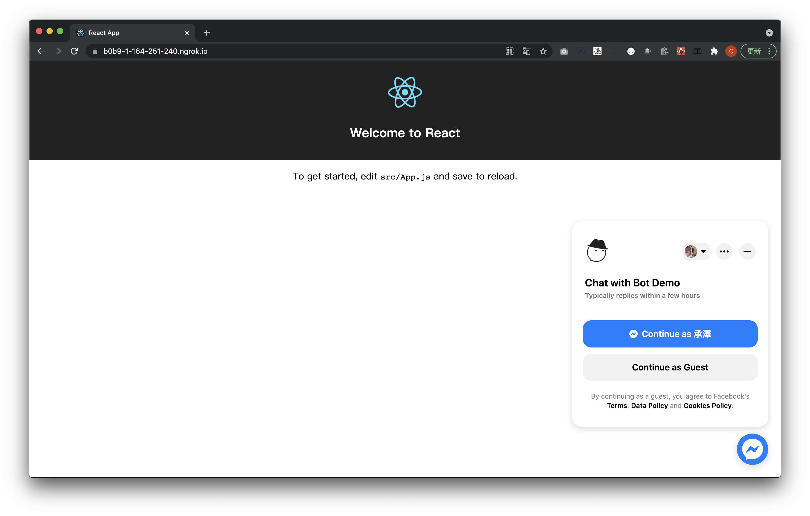 React Component For Messenger Customer Chat Plugin BestofReactjs