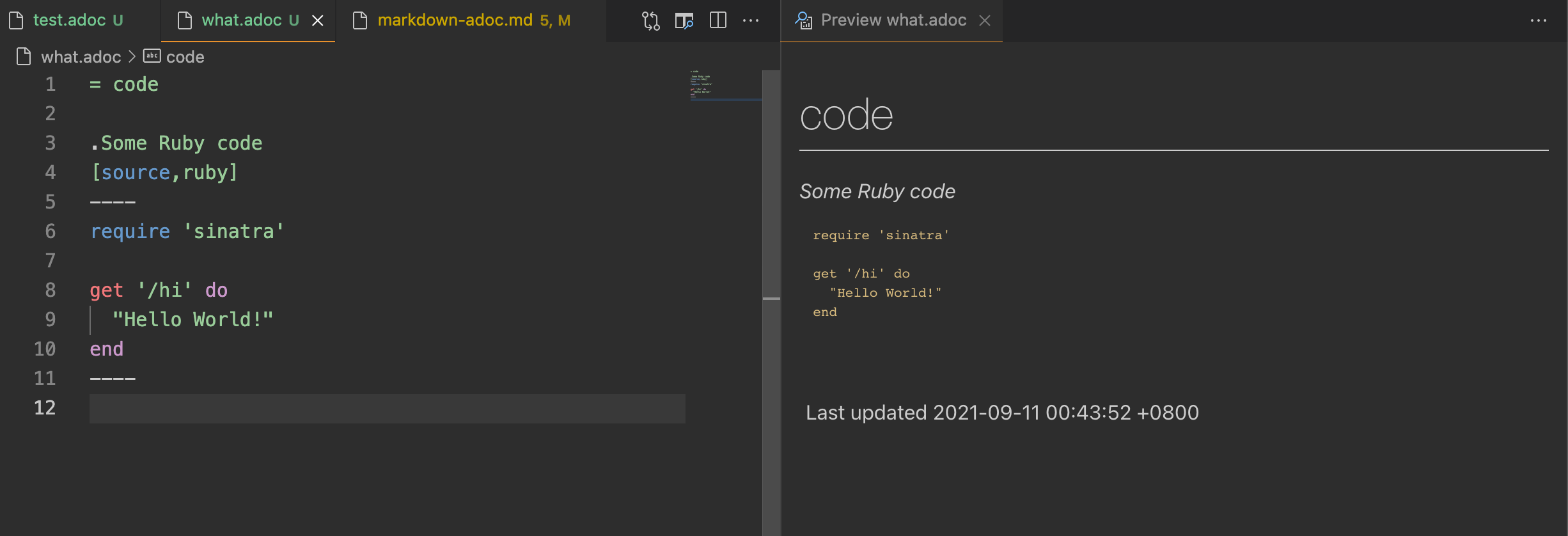 No Code Highlight In Preview Asciidoctor asciidoctor vscode No Code Highlight In Preview Asciidoctor asciidoctor vscode