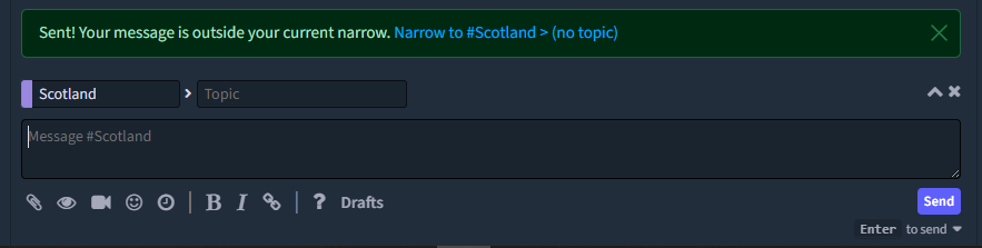 Show banners triggered by message editing in message edit UI · Issue #25230 · zulip/zulip · GitHub