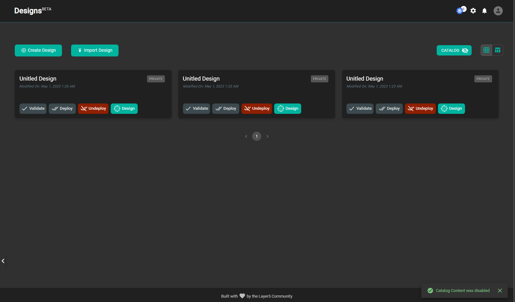 [UI] Meshery Designs - Catalog show/hide still show Public item · Issue #6999 · meshery/meshery ...