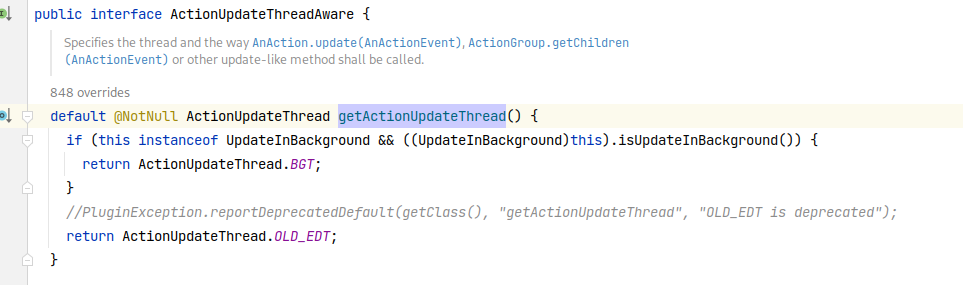 Drop support for 2022.1: override `getActionUpdateThread` in our actions · Issue #1171 ...