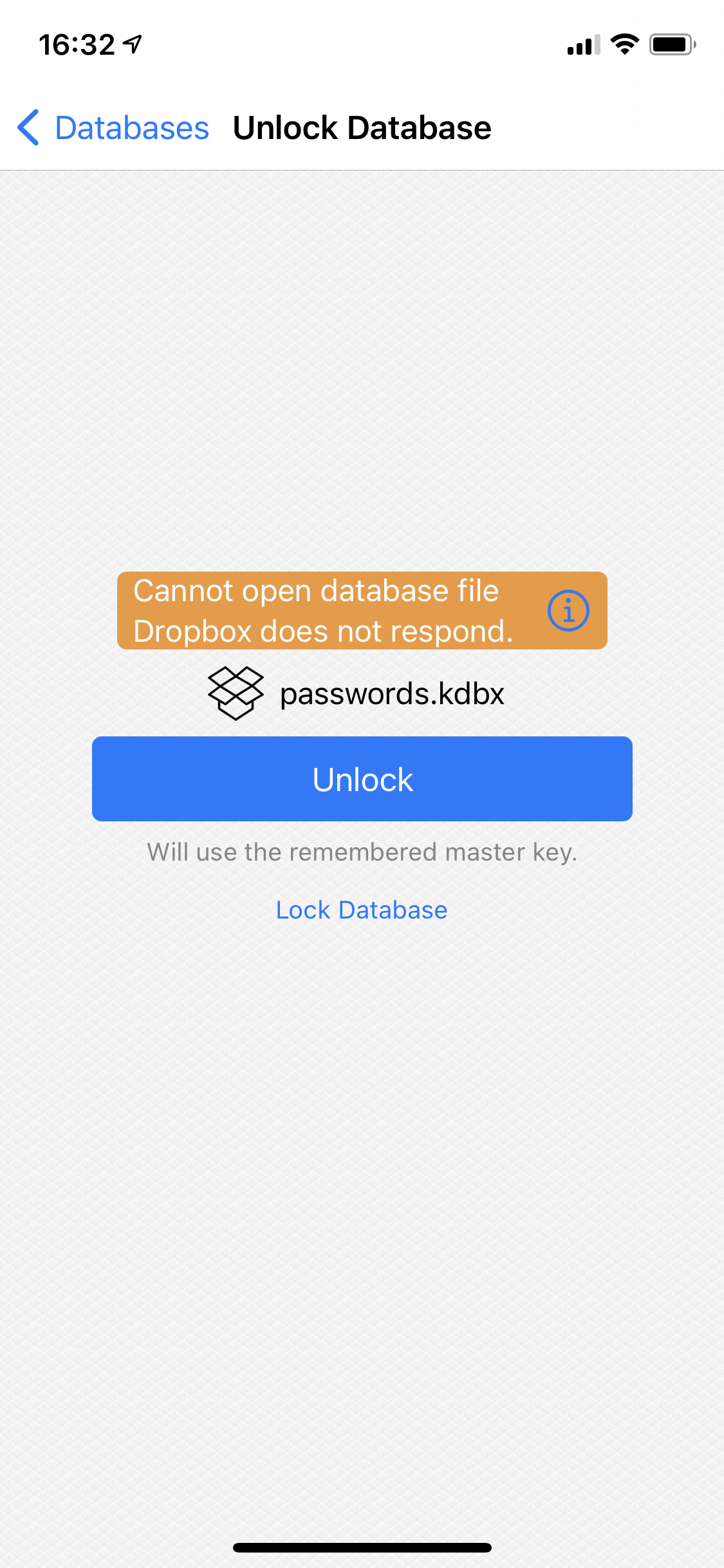 App gets stuck on "Downloading database file" · Issue #135 · keepassium/KeePassium · GitHub